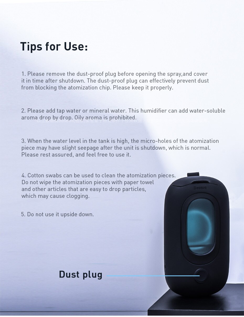 360-Degree Magnetic Mini USB Car Humidifier