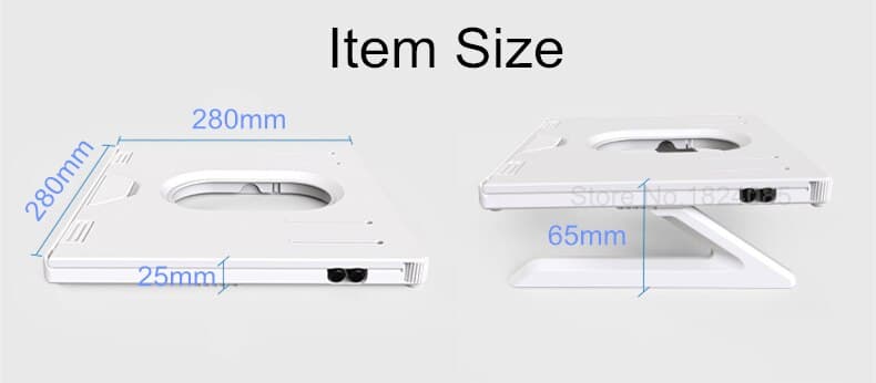 Portable Laptop Stand with 2 Phone Holders